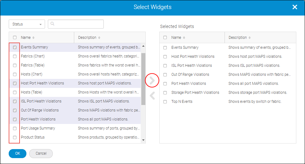 Setting Event Management Reports and Dashboard Widgets